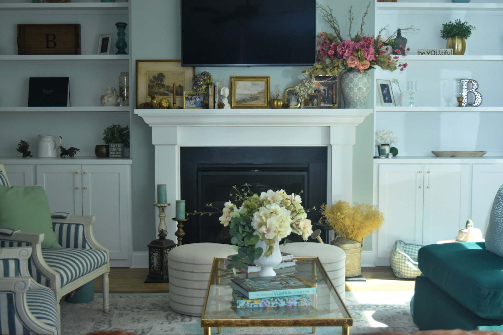 How to Decorate with a TV Above Your Mantle - itsbellmade